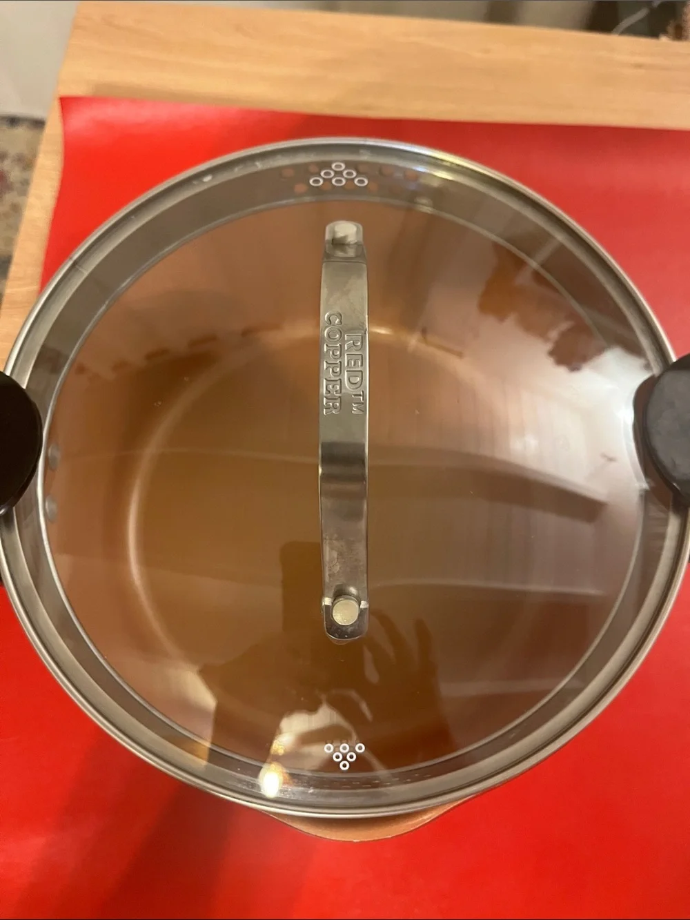 Kitchen | Red Copper Better Pasta Pot By Bulbhead Locking Handles And ...